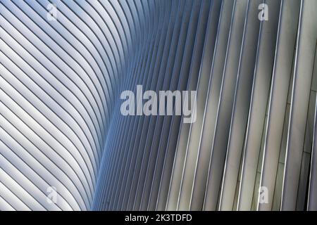 Ribs of Oculus station house designed by architect Santiago Calatrava ...
