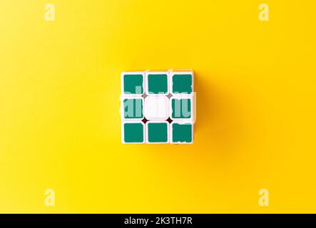 Rubik's Cube three sided logic puzzle Stock Photo - Alamy