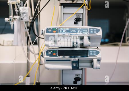 Controllers parameters medical device in clinic Stock Photo - Alamy