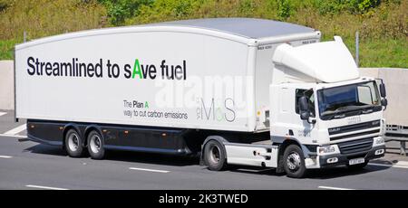 Daf Marks and Spencer supply chain store delivery lorry truck with ...