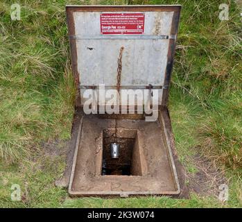 Fox's (or Robin Hood's) Well in west-facing side of Pendle Hill ...
