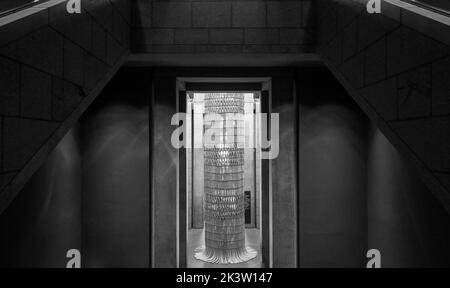 A work by the Mata Aho Collective, part of Ëbadakone, an exhibit of ...