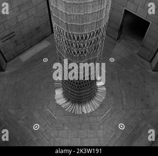 A work by the Mata Aho Collective, part of Ëbadakone, an exhibit of ...