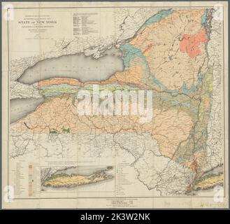Economic and geologic map of the state of New York showing the location ...