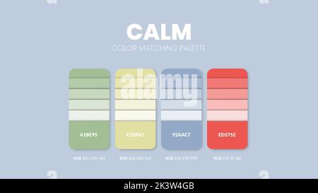Color palette in calm colour theme collections. Color inspiration or ...