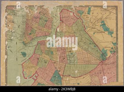 Watson's New Map of New York, Brooklyn, Jersey City, &c. 1872 ...