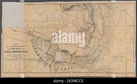 Map of all points of interest within four miles of the Catskill ...