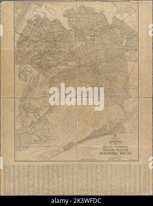 Hagstrom's Map of Queens, city of New York. House number and subway ...