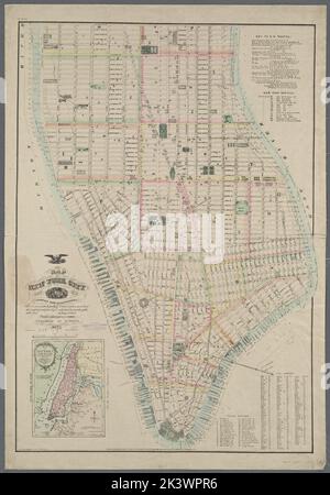 Map of New York City south of Bleecker St., showing the dry goods ...
