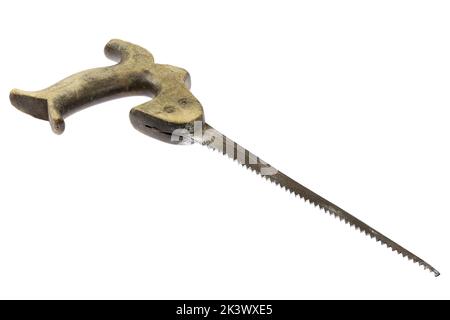 vintage keyhole saw isolated on white background Stock Photo - Alamy
