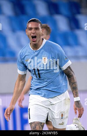 Darwin Nunez of Liverpool celebrates scoring his teams first goal ...
