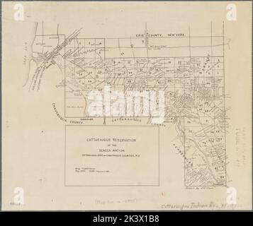 Map of the Cattaraugus Indian Reservation, New York Stock Photo - Alamy