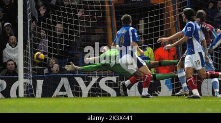 PORTSMOUTH V VILLA MATTHEW TAYLOR'S HEADER CELEBRATES HIS FIRST GOAL ...