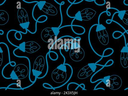 Festive illumination seamless idea light bulbs pattern for wrapping ...