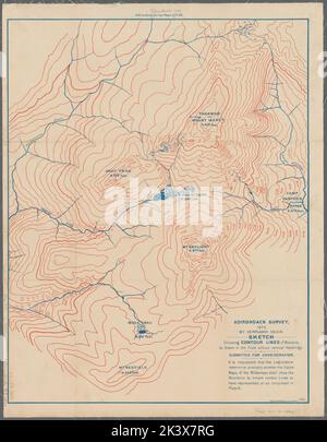 Adirondack Survey Sketch by Verplanck Colvin 1873 g Stock Photo - Alamy