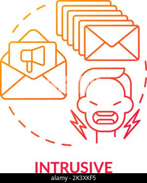 Do not spam red gradient concept icon Stock Vector Image & Art - Alamy