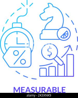 Measurable blue gradient concept icon Stock Vector Image & Art - Alamy