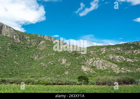 Scenic view of the Yagul Natural Monument of Oaxaca, Mexico Stock Photo ...