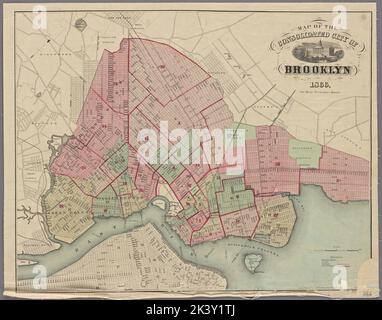 Map of Consolidated City Brooklyn. Cartographic. Maps. 1850 - 1859 ...