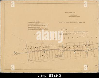 [Rockaway Beach, Queens] Plan of drainage showing locations, sizes ...