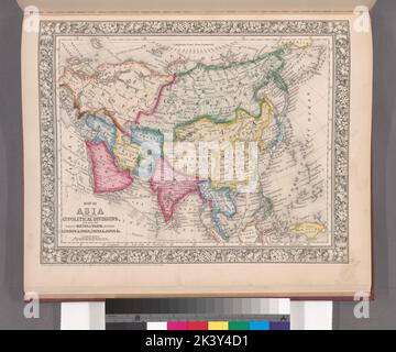 1868 map of china and Japan, showing provincial boundaries Stock Photo ...