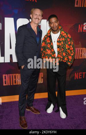 Fletcher Moules and Kid Cudi attend Netflix's "Entergalactic" New York ...