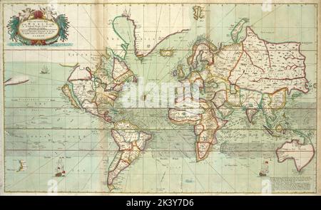 A new mapp of the world. 1702 - 1707. Cartographic. Maps, Nautical ...