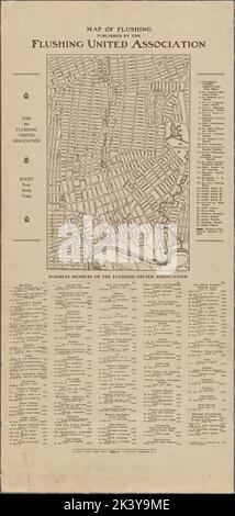 Map of Flushing published by the Flushing United Association. List of ...