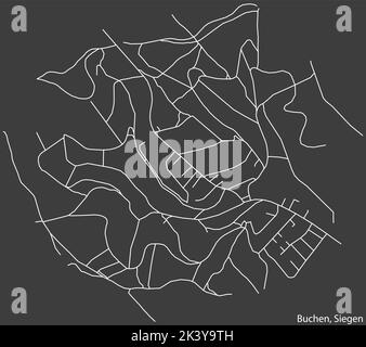 Street roads map of the BUCHEN QUARTER, SIEGEN Stock Vector Image & Art ...
