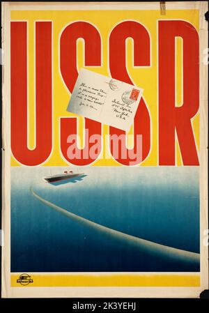 Colorful vintage travel poster of the USSR showing its different ...