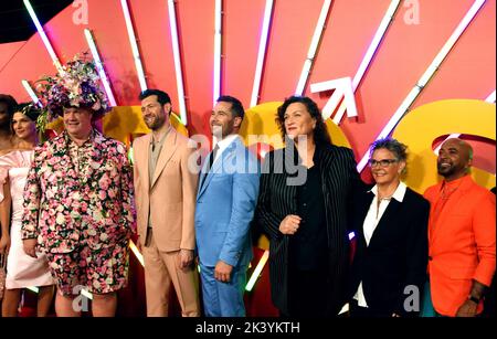 Billy Eichner and Amanda Bearse attend the premiere of Universal ...