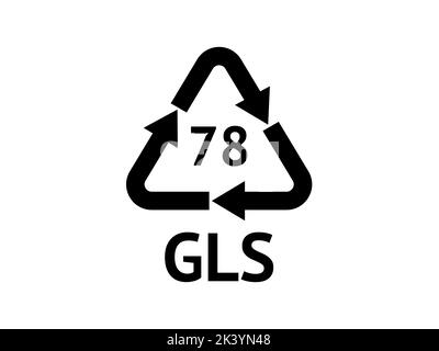 Glass Recycling codes. Recycling symbol on an isolated background ...