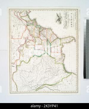 Map of the United States of America 1818 by Gridley, Enoch G Stock ...
