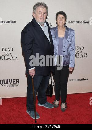 (L-R) Walter Hill and Hildy Gottlieb arrives at the DEAD FOR A DOLLAR ...