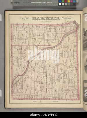 Map of Barker Township 1876 Stock Photo - Alamy