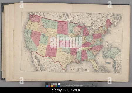 Maps of The United States 1875 Stock Photo - Alamy