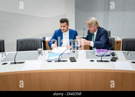 THE HAGUE - Edgar Mulder (PVV), Farid Azarkan (DENK) and Marielle Paul ...