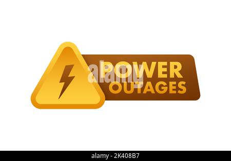 Power outages. Badge, icon, stamp, logo. Vector illustration Stock ...