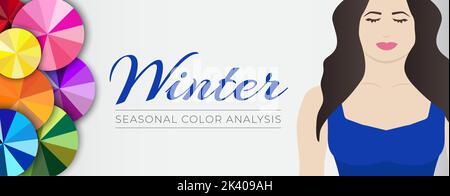 Seasonal Color Analysis Wheel Palette with Cold and Warm Colors and ...