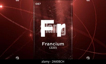 Francium chemical element periodic table science symbol Stock Photo - Alamy