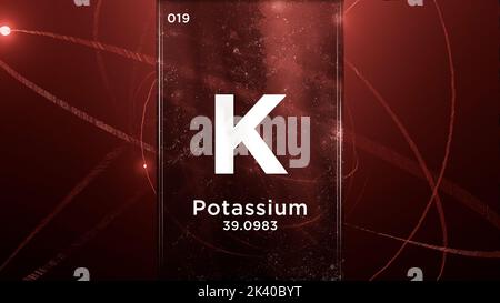 Potassium, periodic table element. Potassium, periodic table element ...