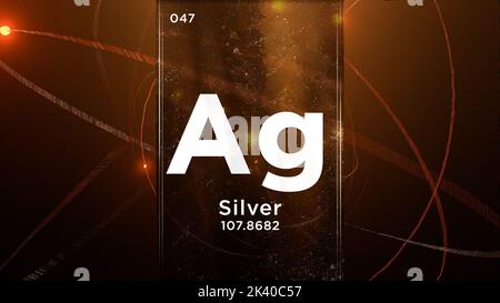 Silver chemical element periodic table science symbol Stock Photo - Alamy