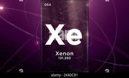 Xenon chemical element periodic table science symbol Stock Photo - Alamy