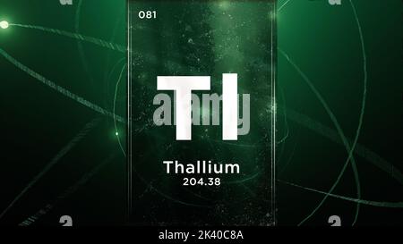 Chemical element of the periodic table - Thallium Stock Photo - Alamy