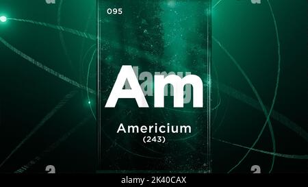 Americium chemical element periodic table science symbol Stock Photo ...
