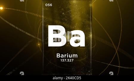 Barium Chemical 56 element of periodic table. Molecule And ...
