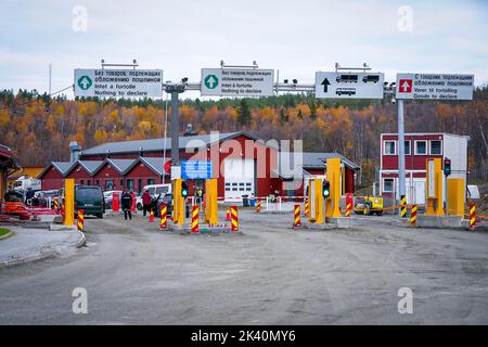 Kirkenes 20220929.The Norwegian-Russian border crossing between Russia ...