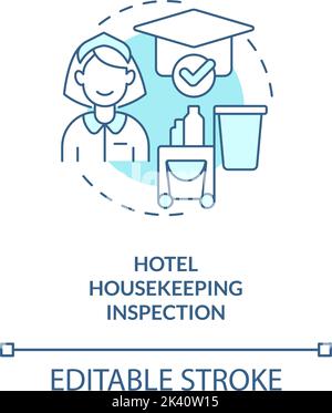 Hotel housekeeping inspection concept icon Stock Vector Image & Art - Alamy