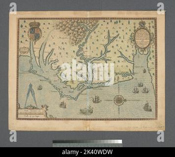 Roanoke Colony Map, 1585 Stock Photo - Alamy