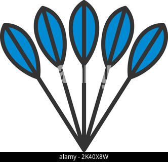 Crossbow Bolts Icon. Editable Bold Outline With Color Fill Design ...